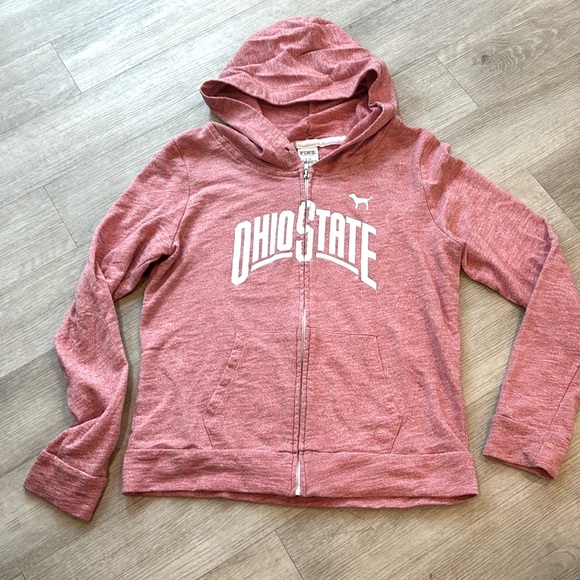PINK Victoria's Secret | Tops | Pink Victorias Secret Ohio State Hoodie ...